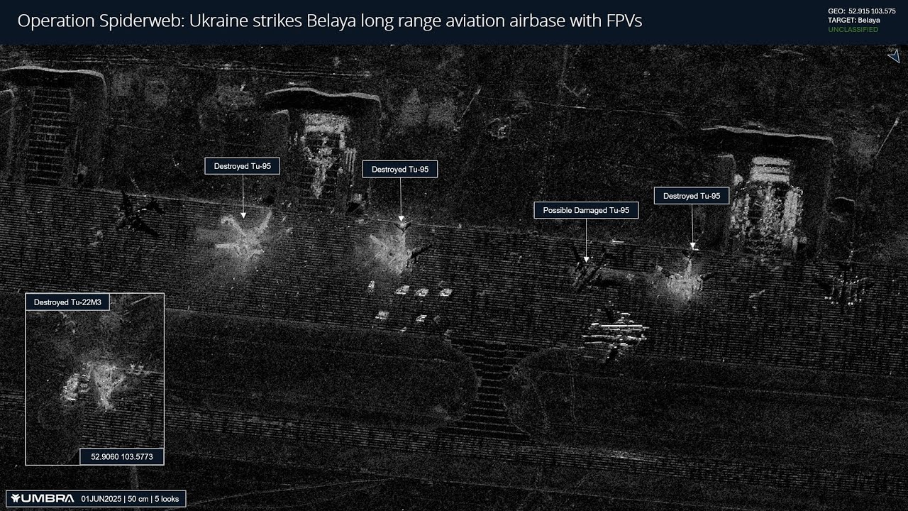 Operation Web Update: Satellite Imagery of Destroyed Bombers at Belaya ...